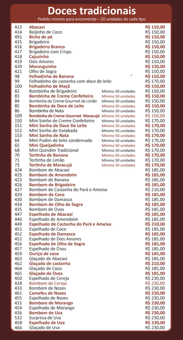 Confira toda nossa linha de produtos. - Família Hoffmann Confeitaria